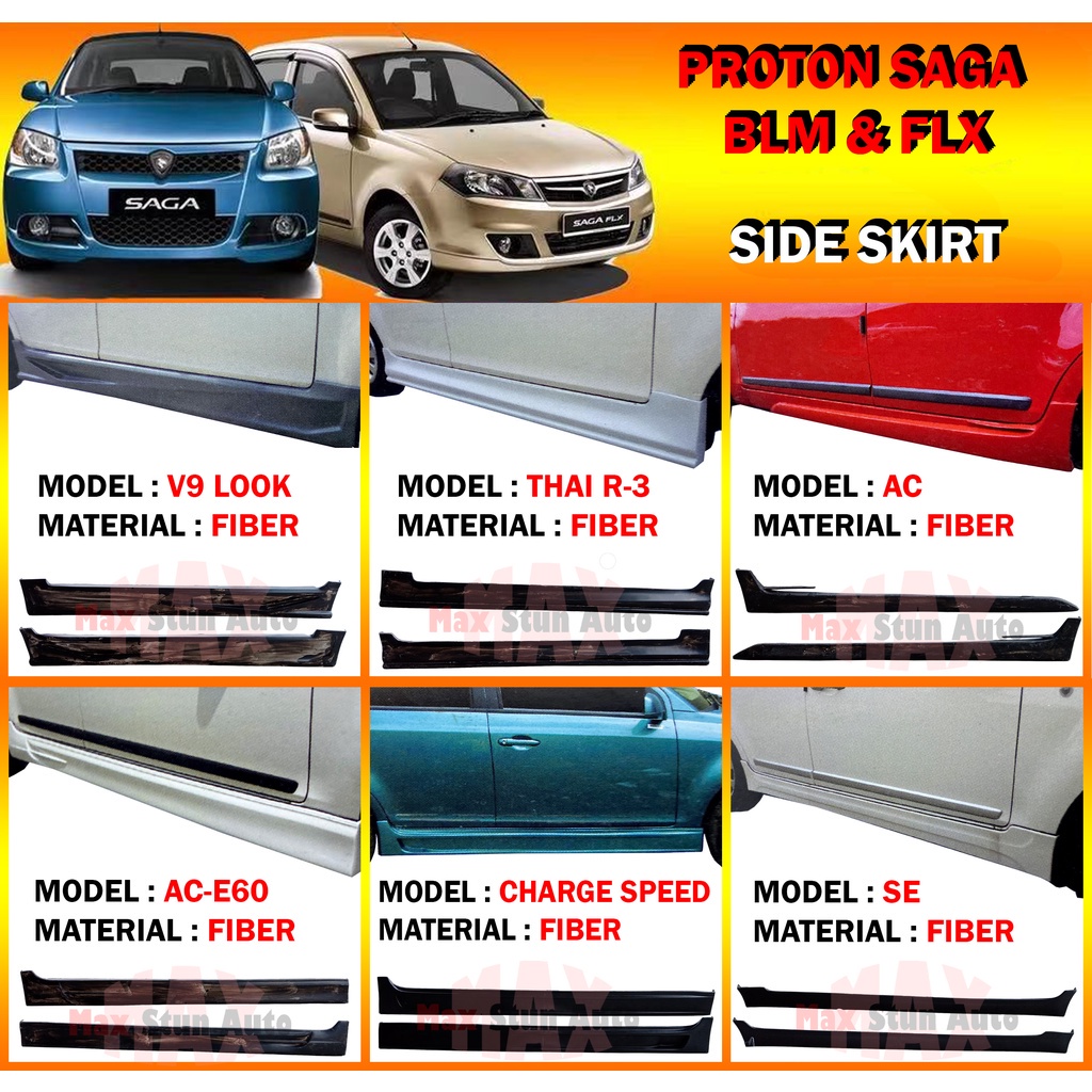 PROTON SAGA BLM SAGA FLX FL SIDE SKIRT (SE,CHARGE SPEED,MDL,THAI-R3 ...