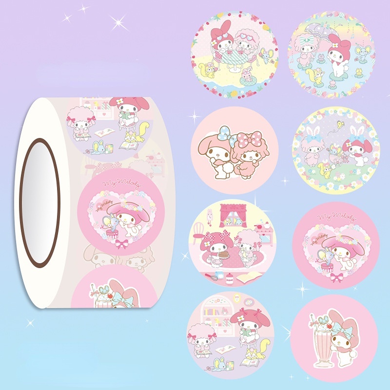 200pcs/roll Sanrio Sealing Sticker Tapes Cute Shinchan Label Stickers ...