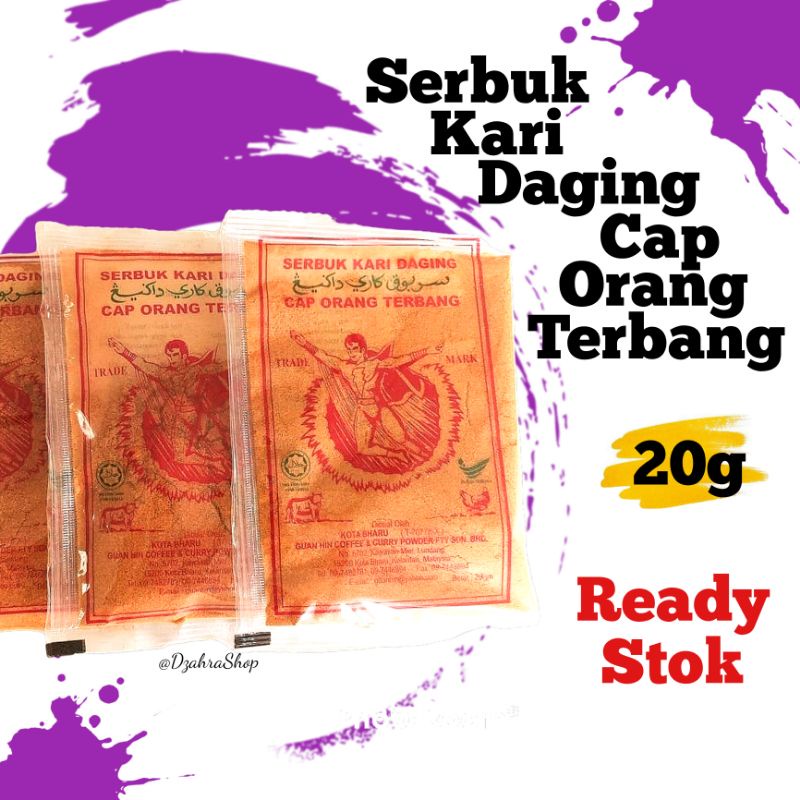 REMPAH KARI GULAI KAWAH | SERBUK KARI DAGING CAP ORANG TERBANG 20g ...