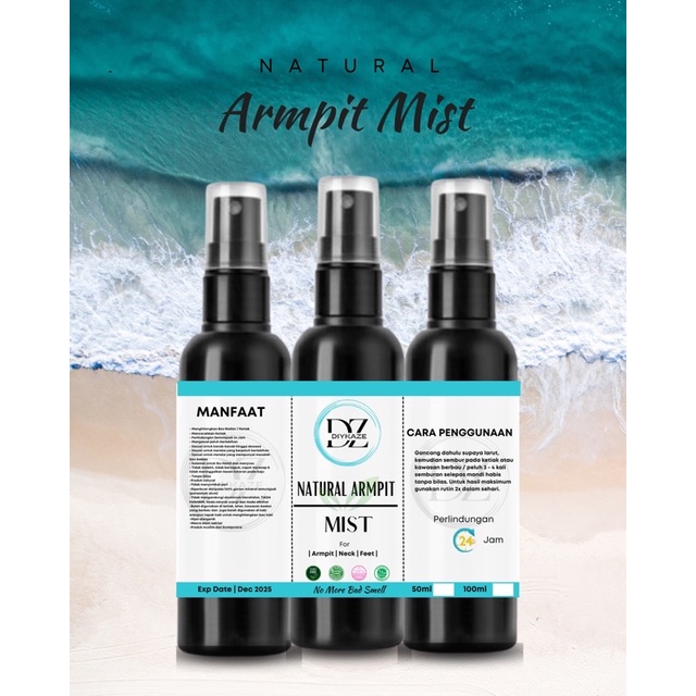 Deodarant natural (Natural armpit mist spray untuk bau badan/ketiak ...