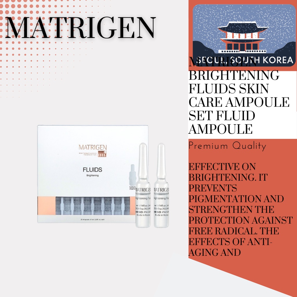 Matrigen Brightening Fluids Skin Care Ampoule Set Fluid Ampoule 2ml x ...