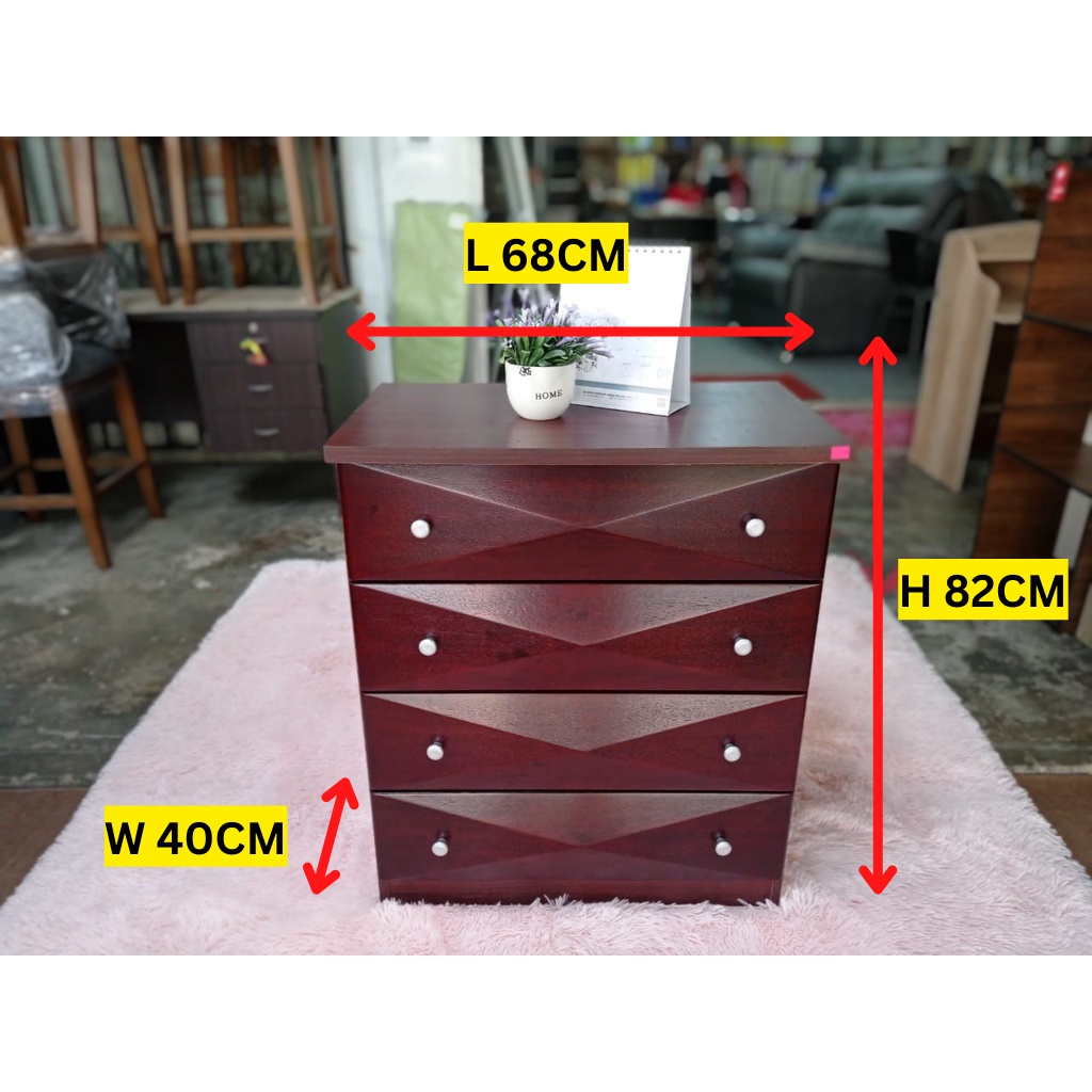 (PERABOT ANN) ALMARI LACI / ALMARI 4 TINGKAT / ALMARI SERBAGUNA ...