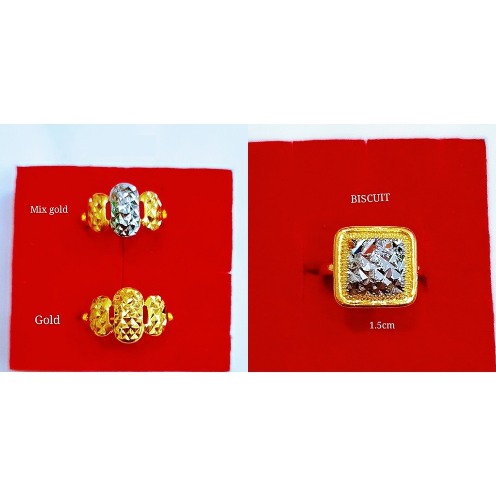 Emas Korea Gred A CINCIN BISCUIT PULUT DAKAP JEWELRY RING GOLD PLATED ...