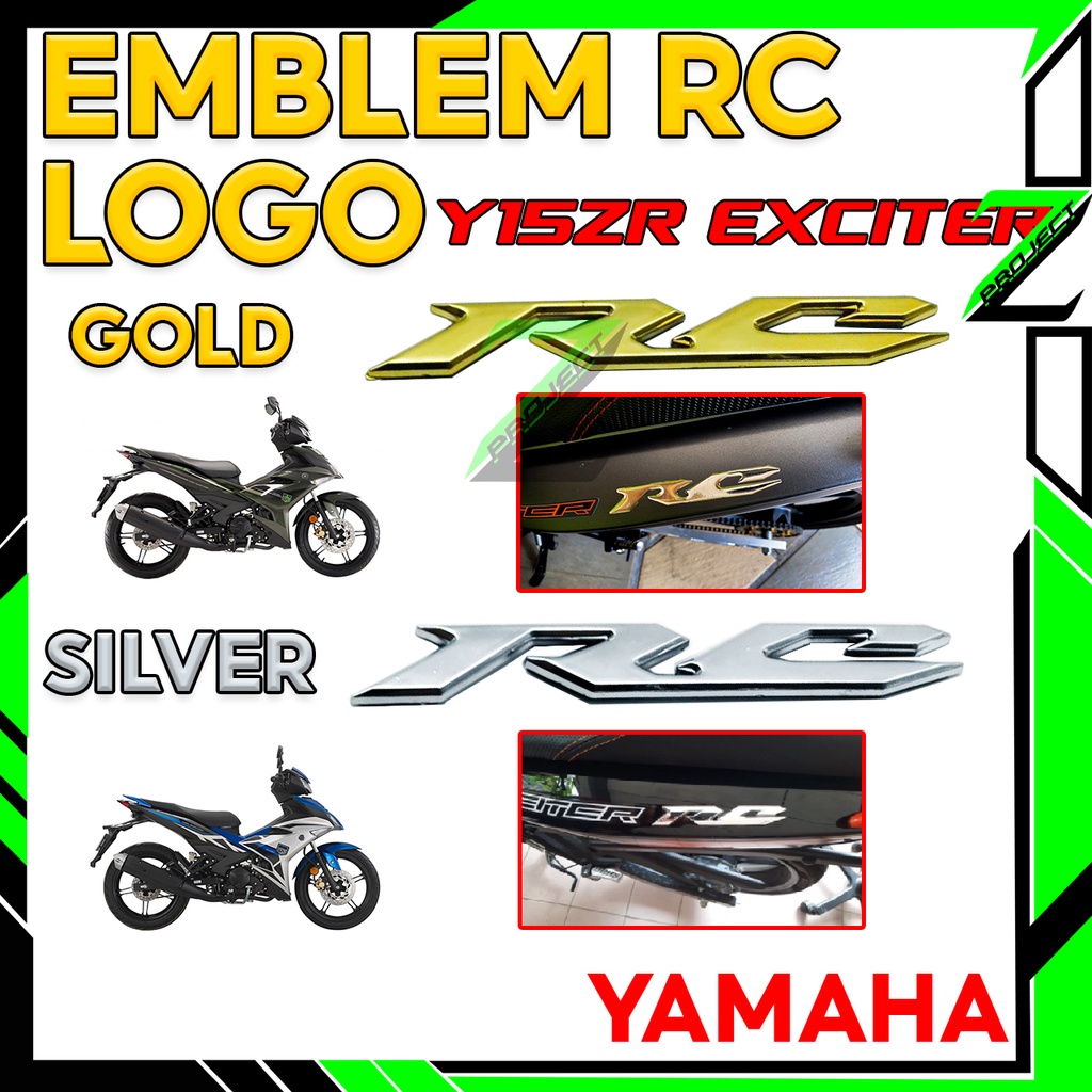 Yamaha Expoxy Emblem Rc Logo Y15/Y15zr Exciter Gold & Silver 1 pcs ...