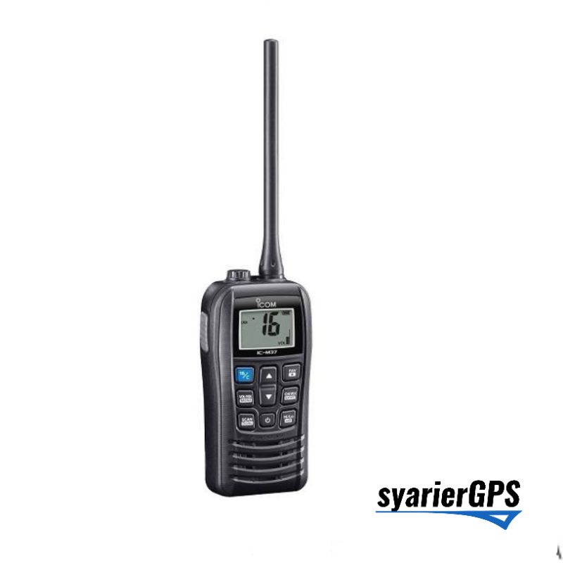 Icom IC-M37 with Float'n Flash 6 Watt Marine VHF Radio Transceiver ...