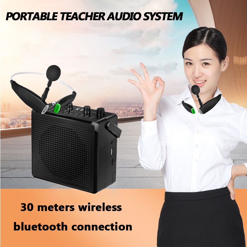 Portable Voice Amplifier Megaphone Mini Audio Speaker With Microphone ...