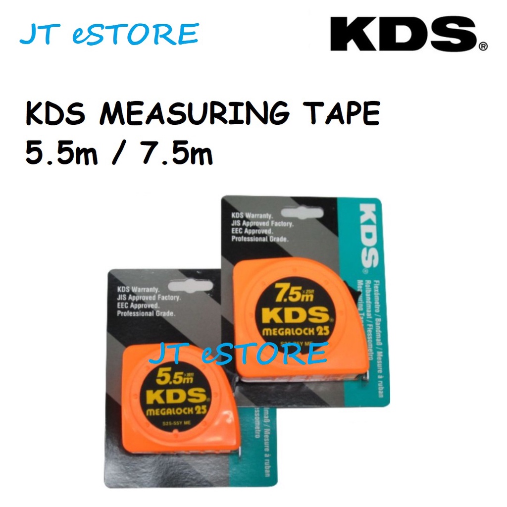 [JT eSTORE] KDS Megalock 25 Measuring Tape 5.5m 7.5m / Heavy Duty Tali ...
