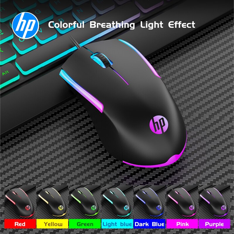 HP M160 Wired Gaming Mouse LED Backlight DPI 1000 Ergonomik Gamer Mice ...