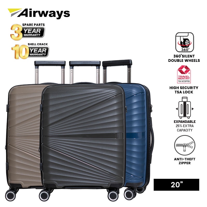 Airways Ogi (20") Hard Case Expandable 8-Wheels Spinner Luggage ...