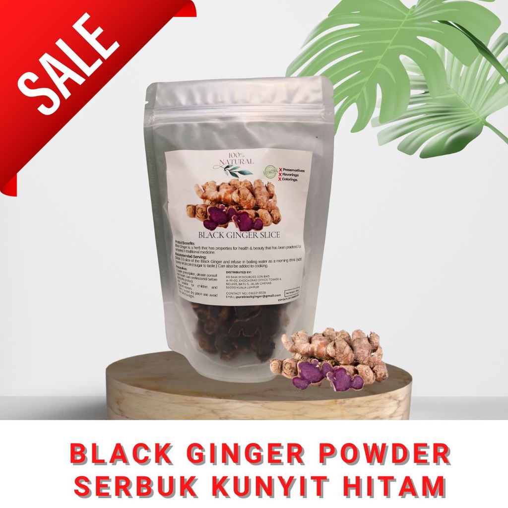 Pure Black Ginger Slide / Kepingan Kunyit Hitam 黑姜片 [Ready Stock现货 100% ...