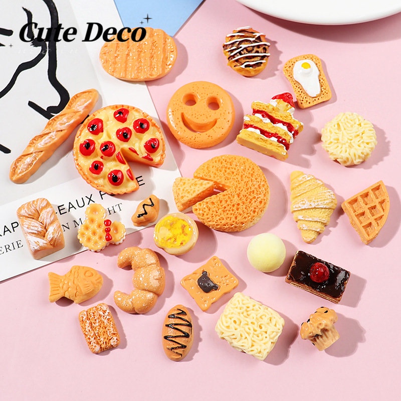 Cute Deco】Cute Imitation Biscuits (10 Types) Small Bun / Egg Tart ...
