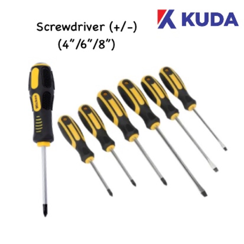 ROBINSON Screwdriver (+/-) (4”/6”/8”) | Shopee Malaysia