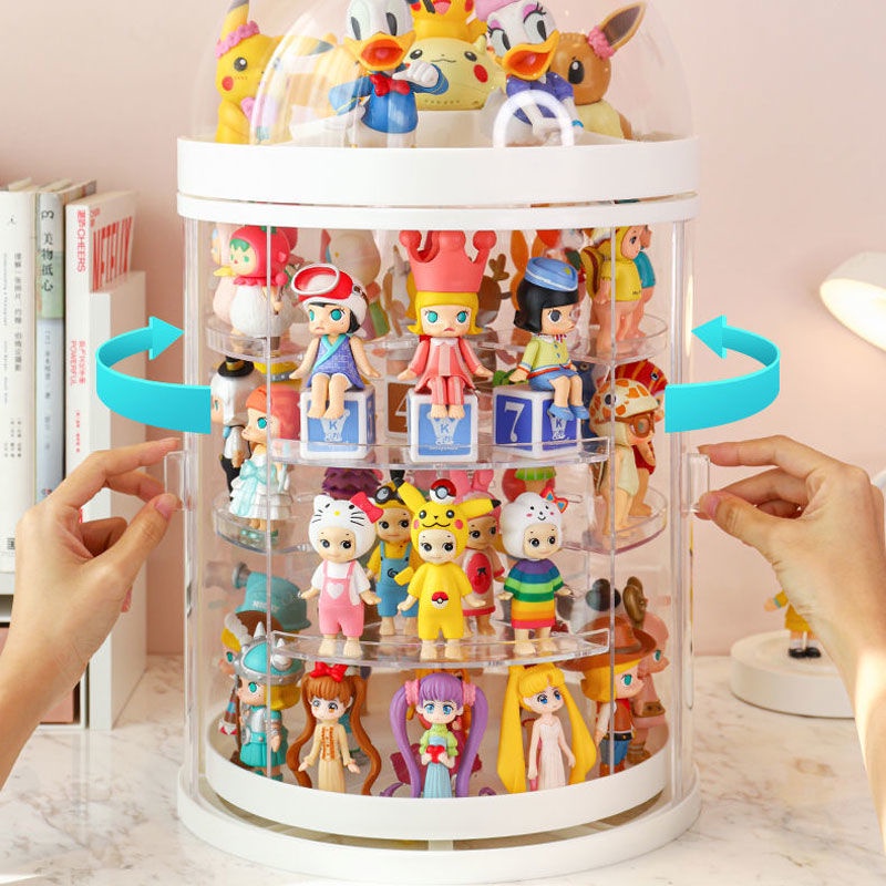 Display Stand Acrylic Rotating Hand-Made Storage Box Pop Mart Toy ...