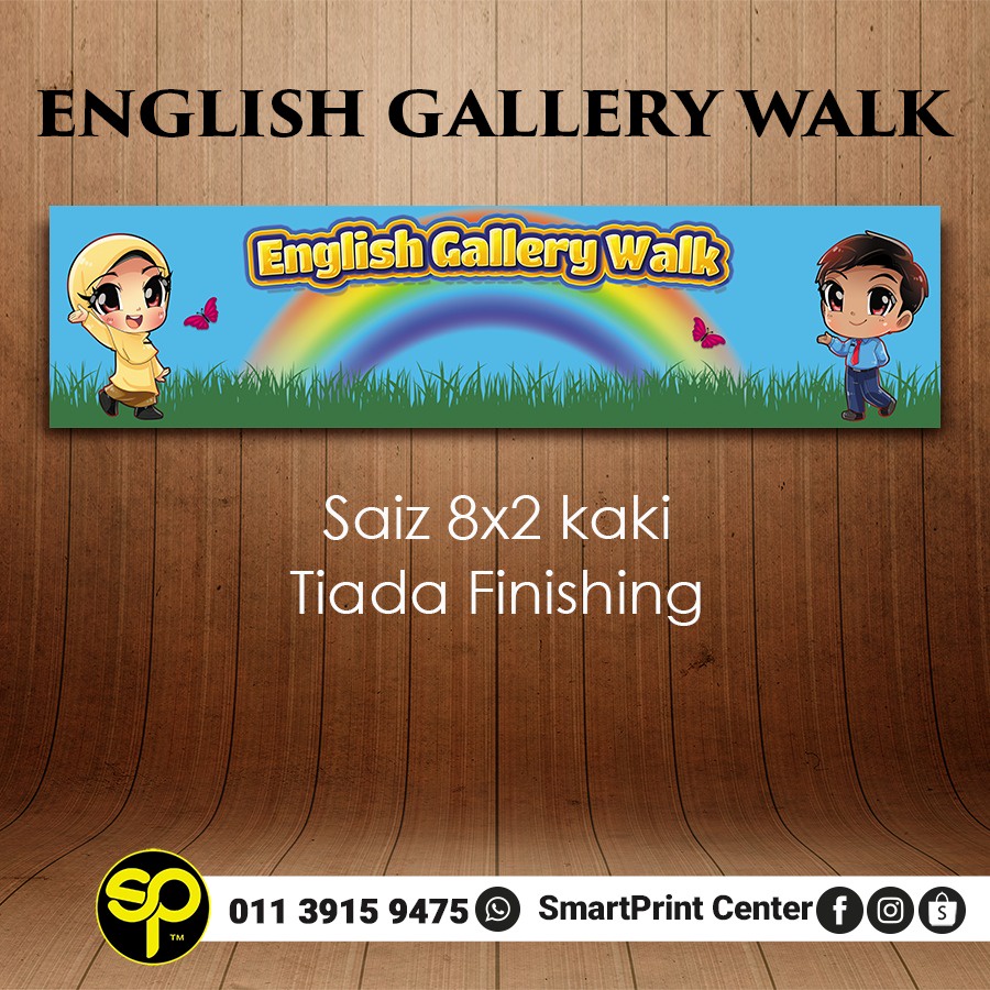 BANNER ENGLISH GALLERY WALK SAIZ 8X2 | Shopee Malaysia