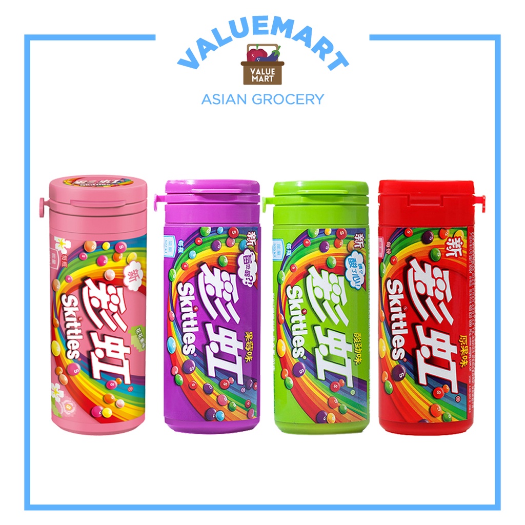 Skittles Chewy Sweet Rainbow Candies in Tube (Classic, Berry, Floral ...