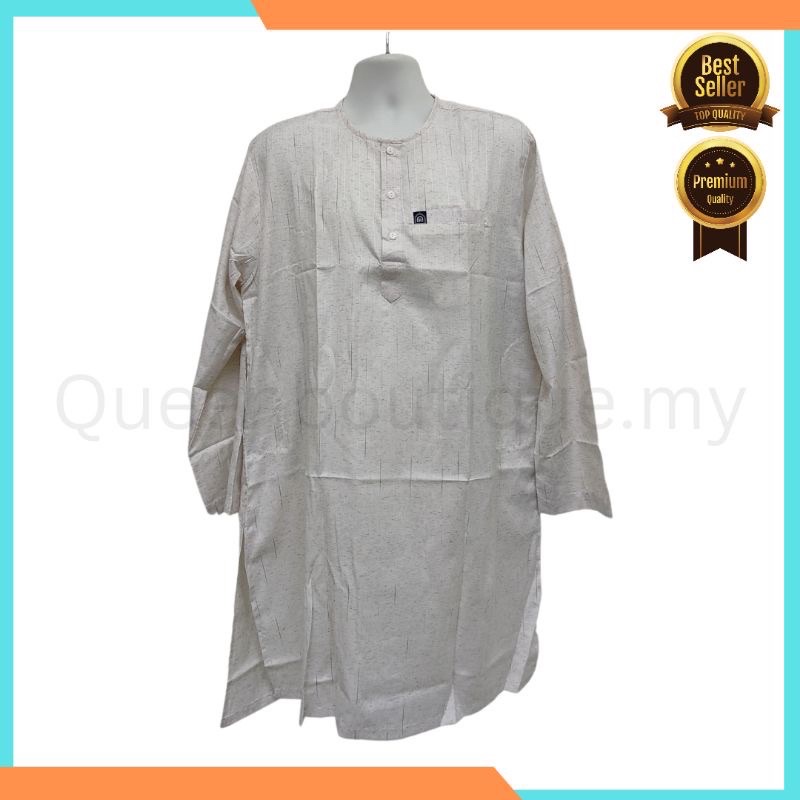Baju Kurta Labuh Al Hafiz kain cotton | Shopee Malaysia