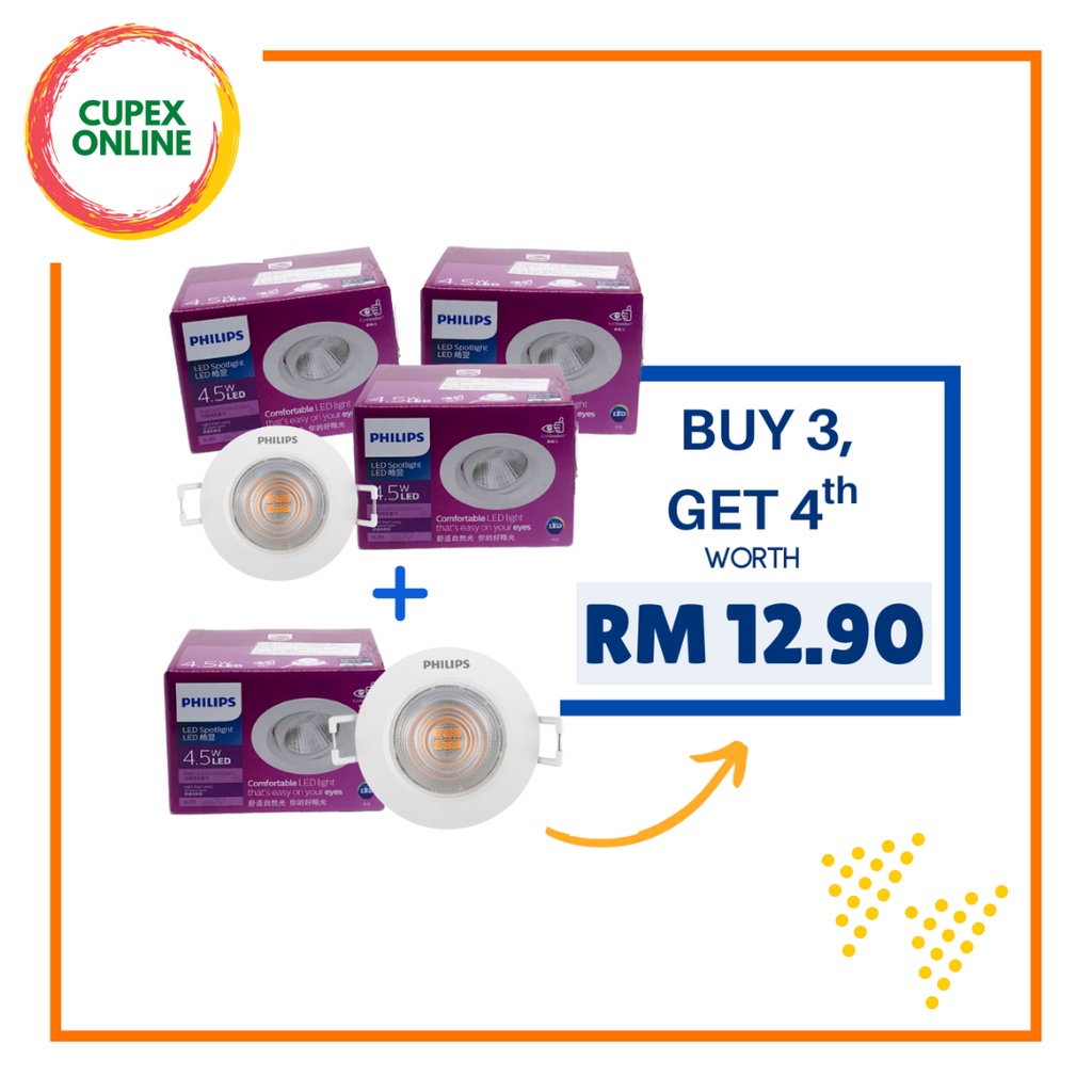 PHILIPS SL201 LED EC Recessed Spotlight 4.5W 70mm Adjustable Head 4000K Cool White LIMITED SALE ...