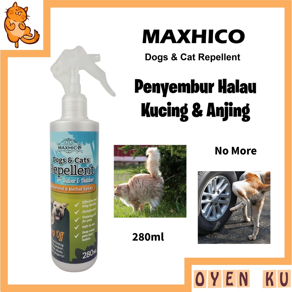 Maxhico Dog & Cat Repellent All Natural & Herbal Spray / Penyembur ...