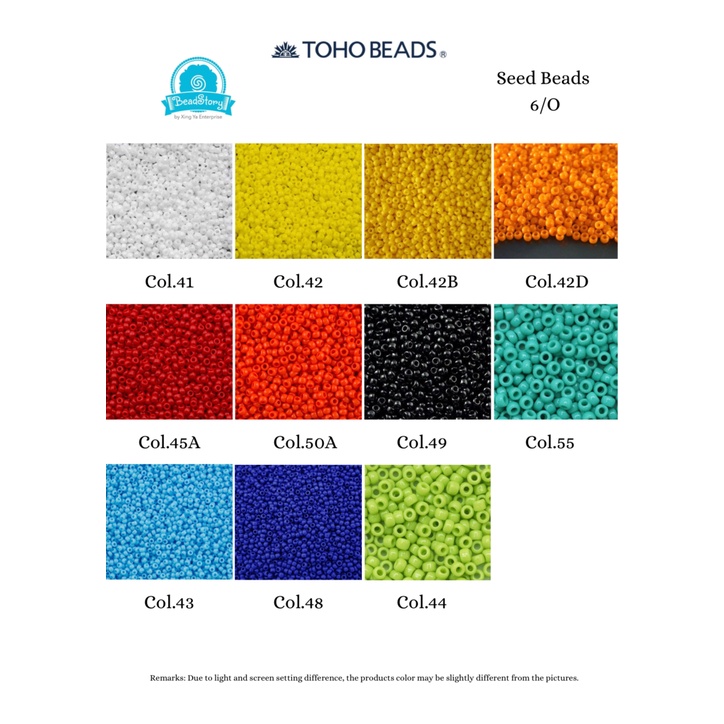 TOHO Beads Opaque 6/O - 7G 50G [ Manik Jepun TOHO 11/O 7G 50G ...