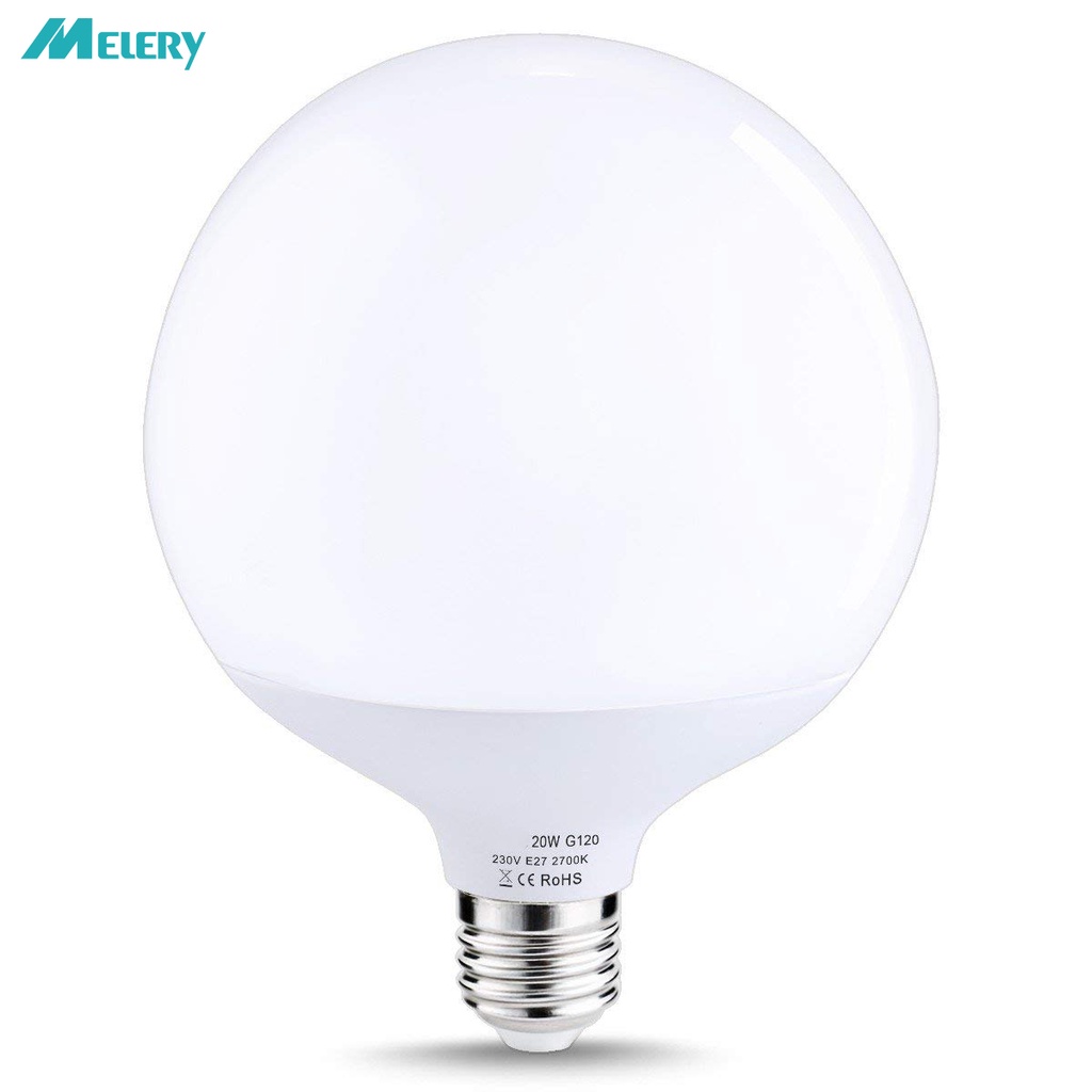 E26 E27 LED Light Bulb 20W Globe G120 Lamp Edison Screw 200W Equivalent ...