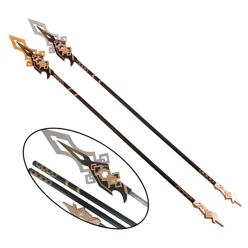 Game Genshin Impact Morax Cosplay 1:1 PVC Weapon Anime Zhongli Five ...
