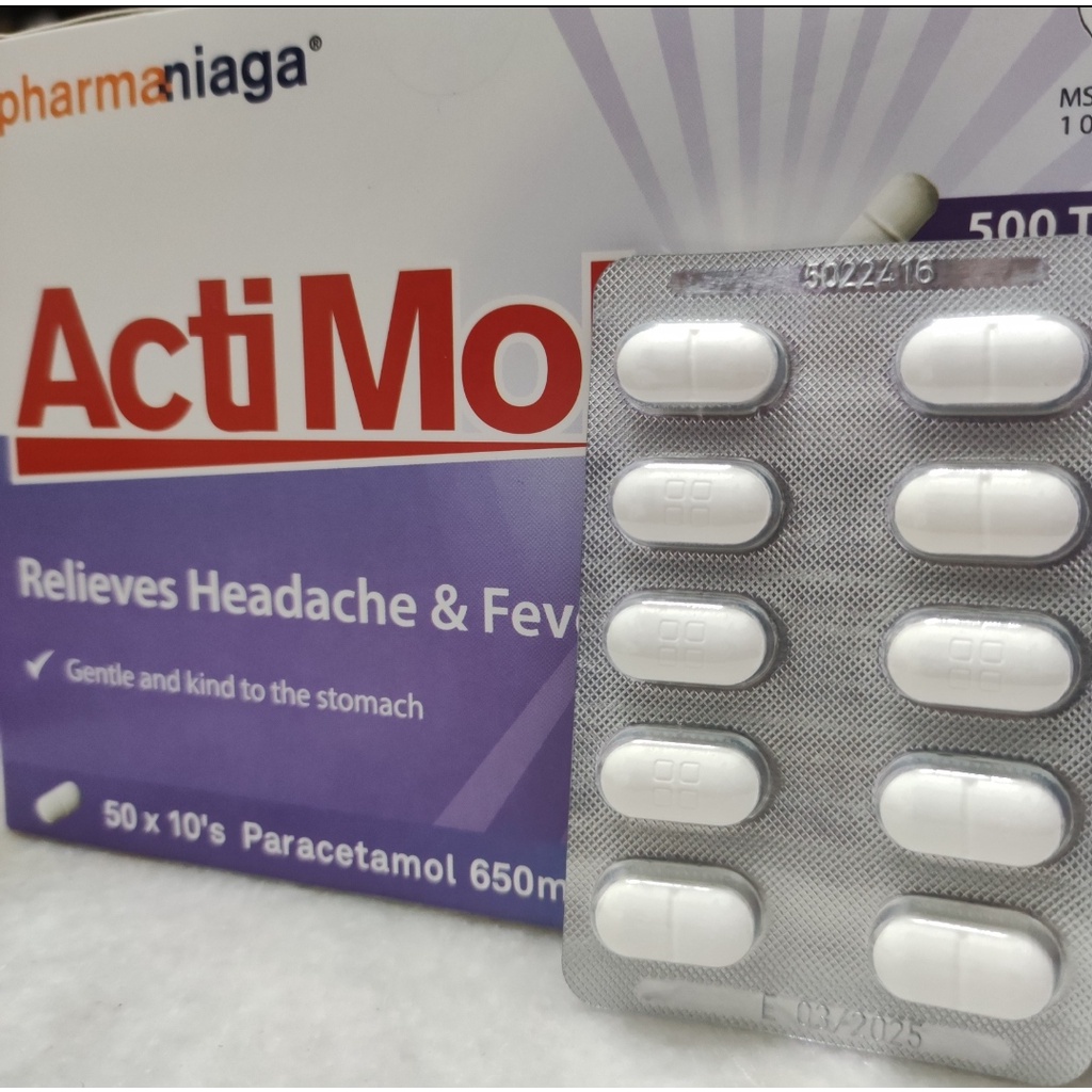 Paracetamol PCM Actimol 650mg [Exp.: 03/2025] Paracil 500mg [Exp.: 08/ ...
