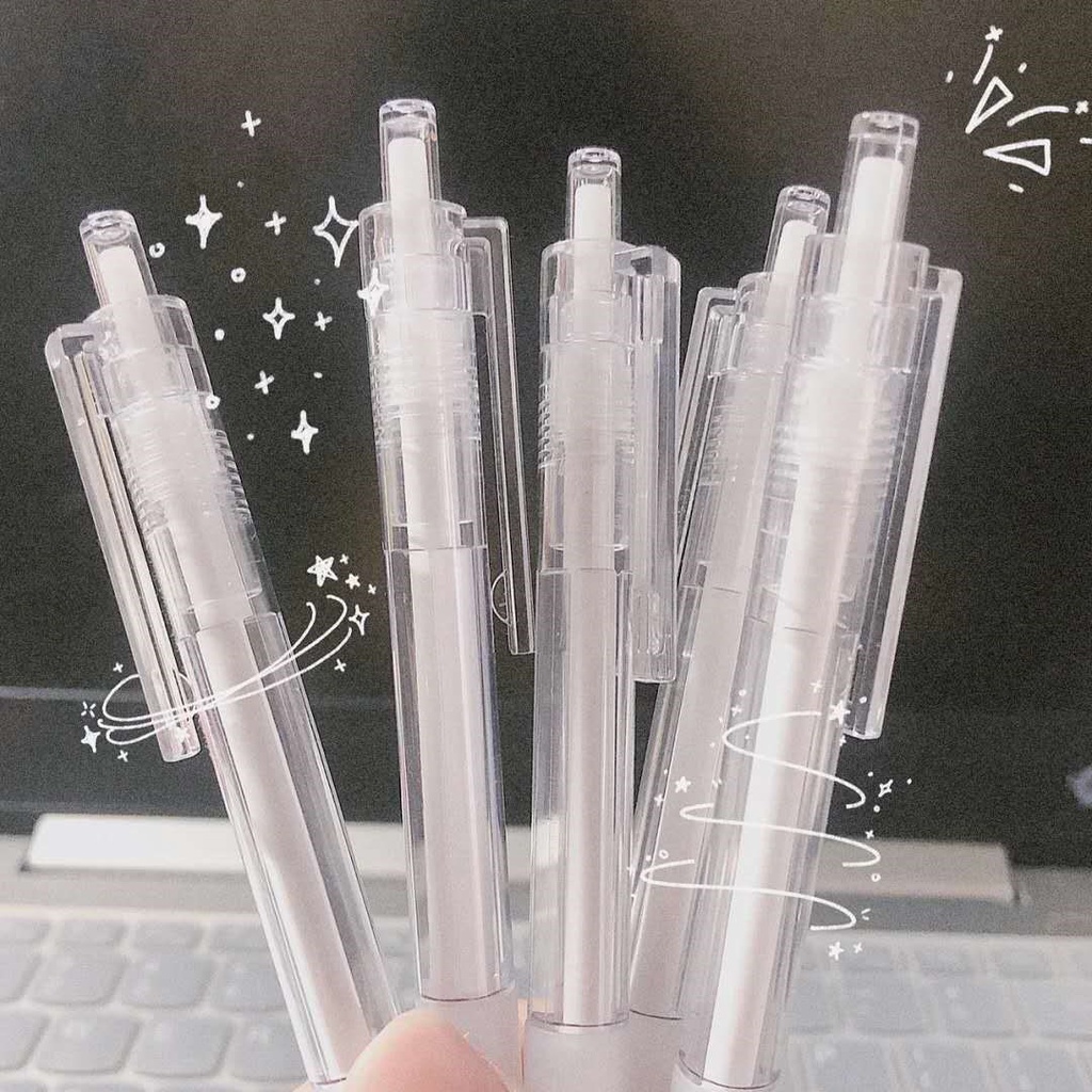 Transparent Transparent Gel Pen 0.5mm Transparent Rod Gel Pen | Shopee ...