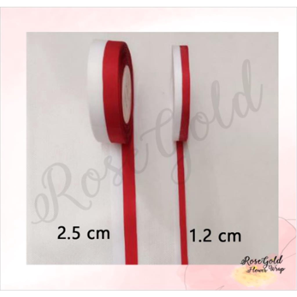 MERAH PUTIH Flag RIBBON SOLID COLOR/Red And White RIBBON Indonesian ...