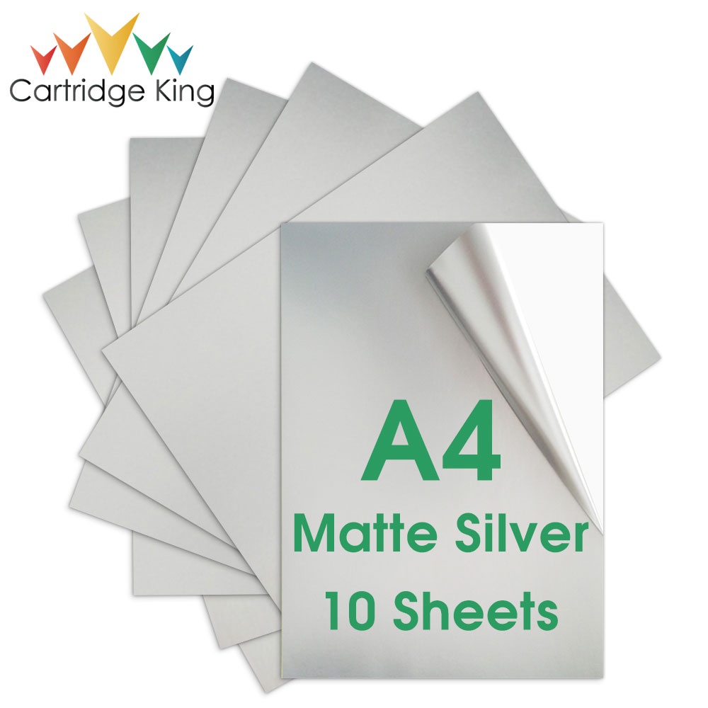 PVC Vinyl Sticker Paper Sheet A4 Size 210mm x 297mm - 10 Sheets, InkJet ...