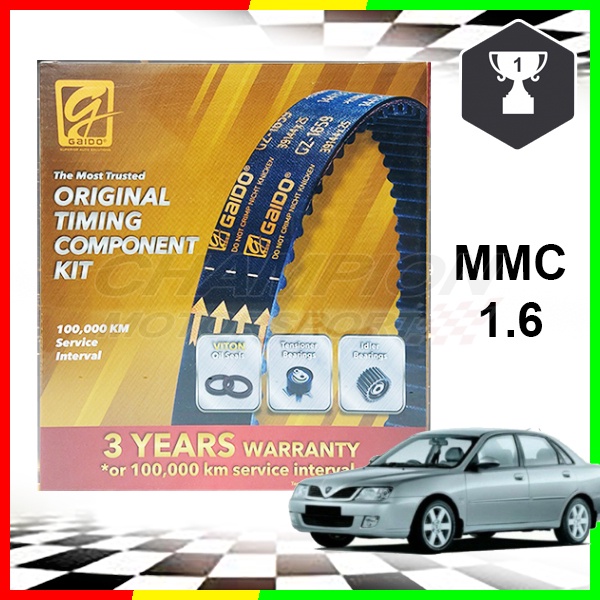 GAIDO Timing Belt Set Proton Waja 4G18 1.6 MMC Mitsubishi Engine ...