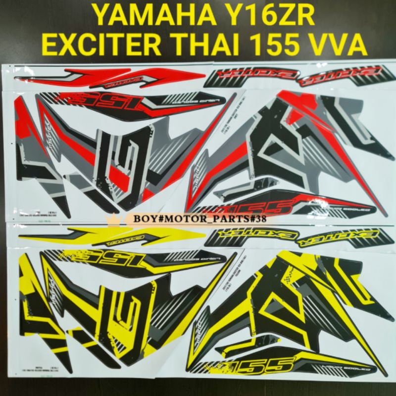 YAMAHA Y16 Y16ZR EXCITER THAI 155 VVA BODY STICKER ( READY STOCK ...