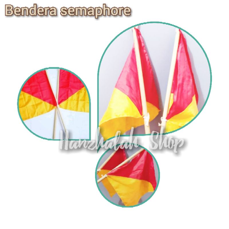 Semaphore Flags 1 set (2 Sticks 2 Flags) | Shopee Malaysia