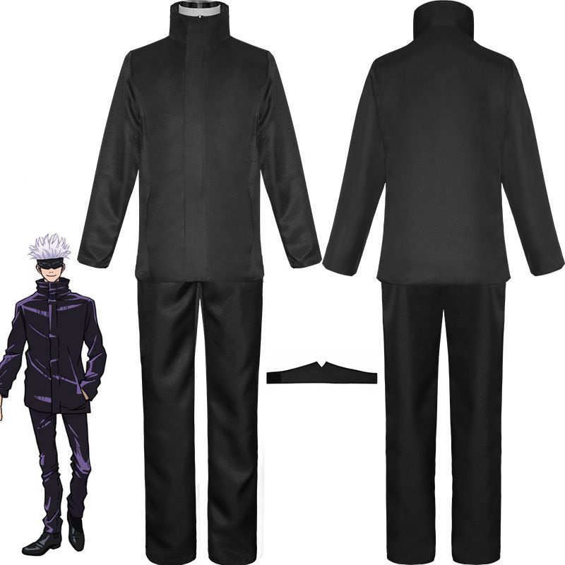 Kaisen Jujutsu Gojo Satoru Cosplay Costume Wig Men School Outfit Suit ...