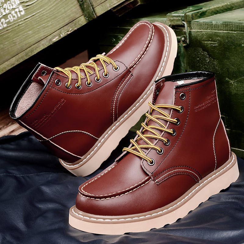 Quality Assurance Large Size 35-46 Genuine Leather Couple Martin Boots ...