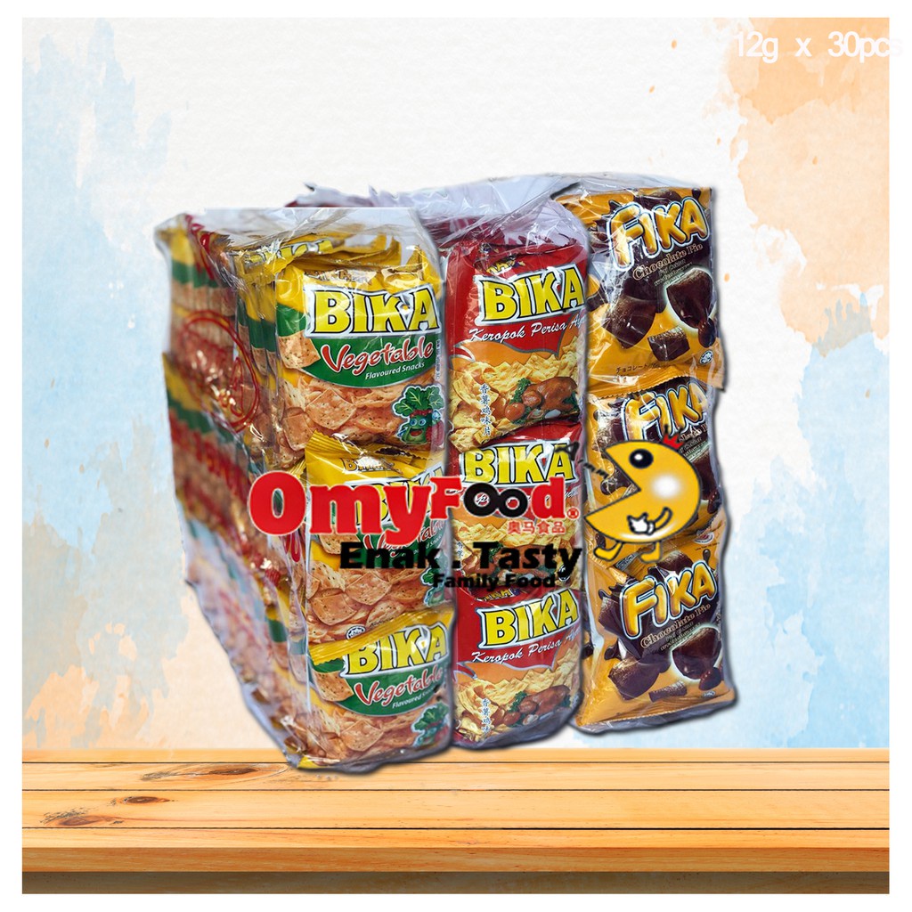 12g x 30pcs Bika [Vegetable / Chicken], Fika Chocolate Pie [OmyFood ...