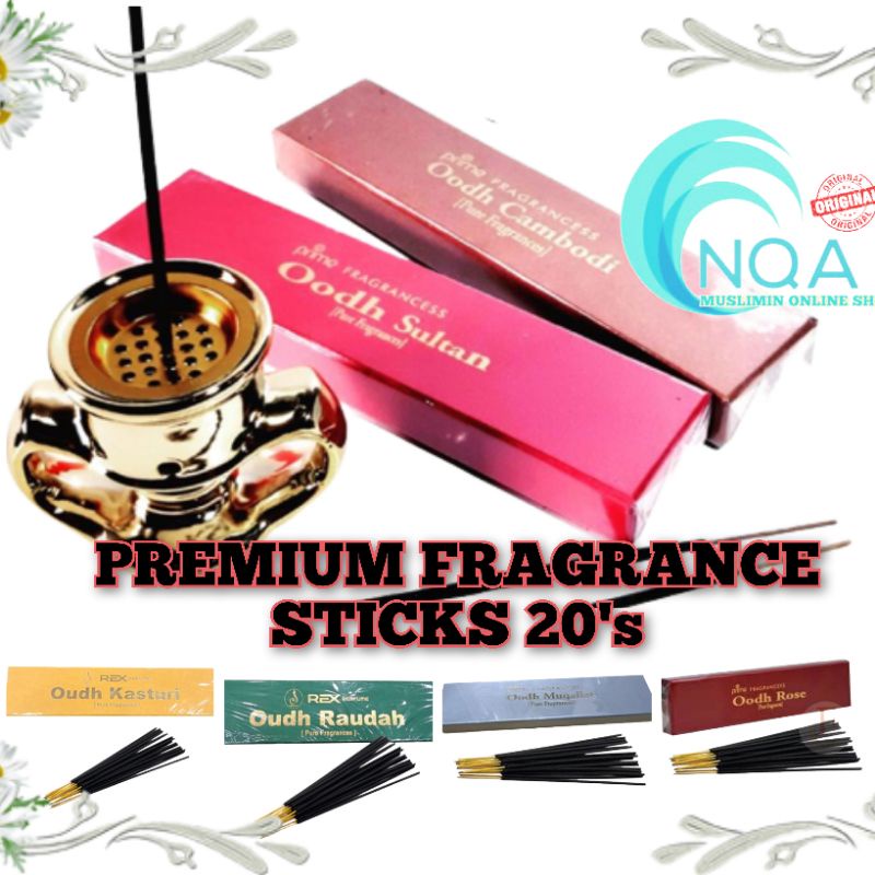 PREMIUM FRAGRANCE STICKS 20'S ORIGINAL OUDH ROSE. OUDH MOOD. OUDH ...