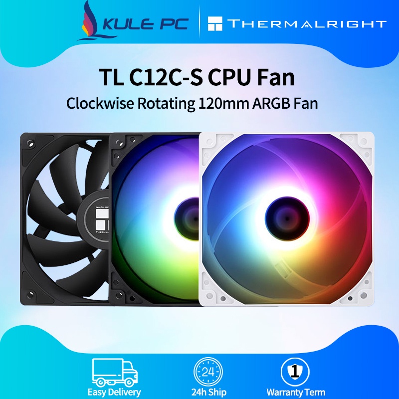 [24h Ship]Thermalright TL-C12C TL-C12C-S 5V ARGB 120mm Case CPU Fan ...