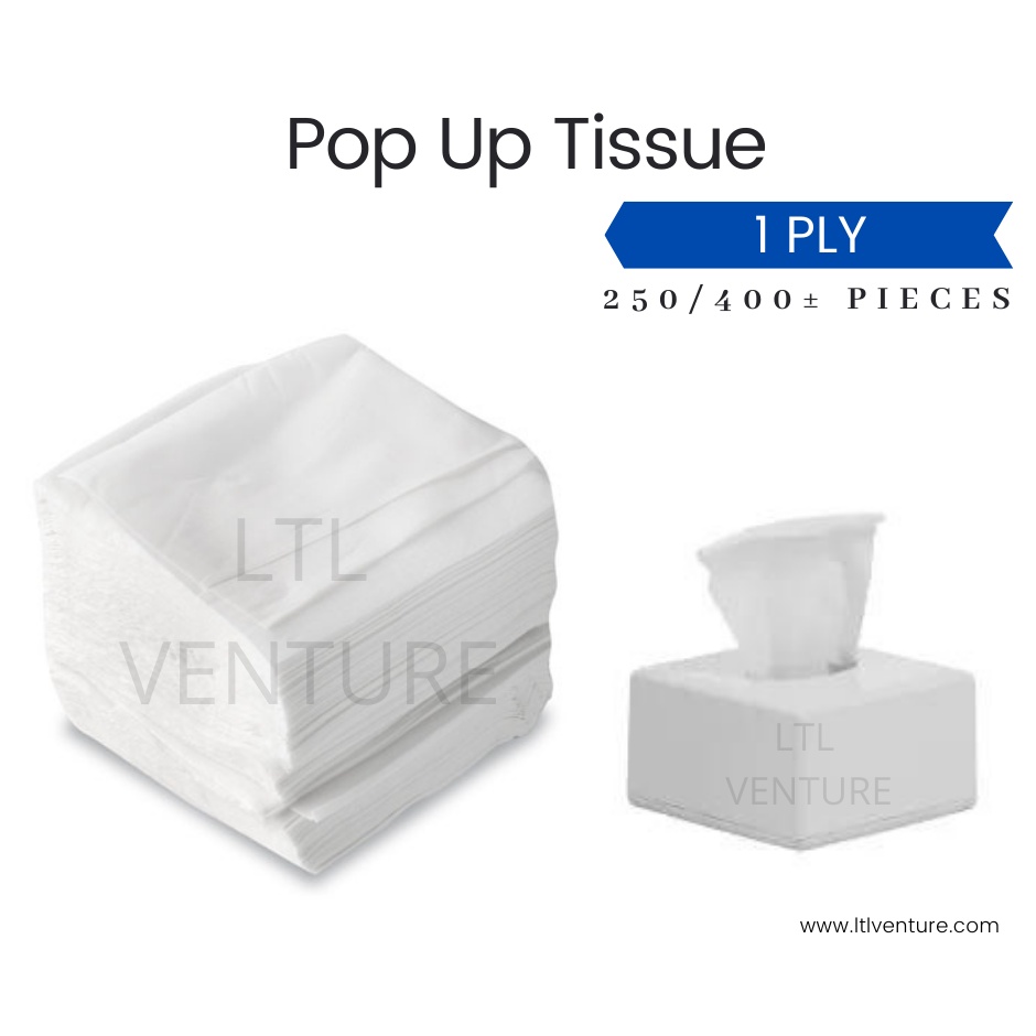 Pop Up Tissues 1 Ply/250 Pcs/400 Pcs | Shopee Malaysia