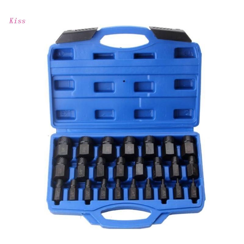 kiss 25Pieces Damaged Screw Extractor Remover Set Hex Shank Broken Bolt ...
