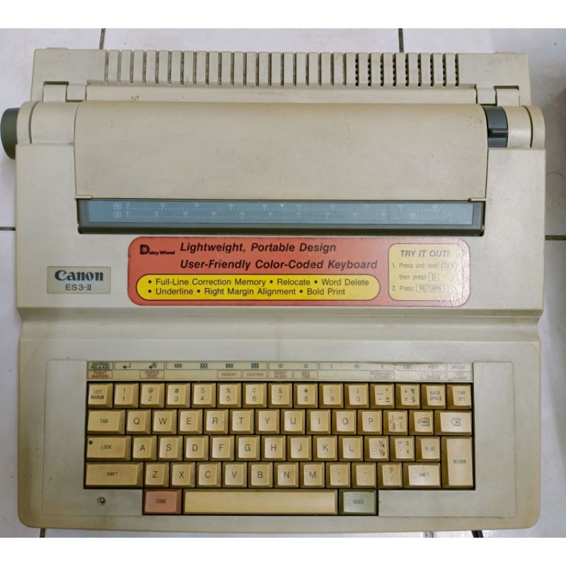 Canon ES3 Electronic Typewriter | Shopee Malaysia