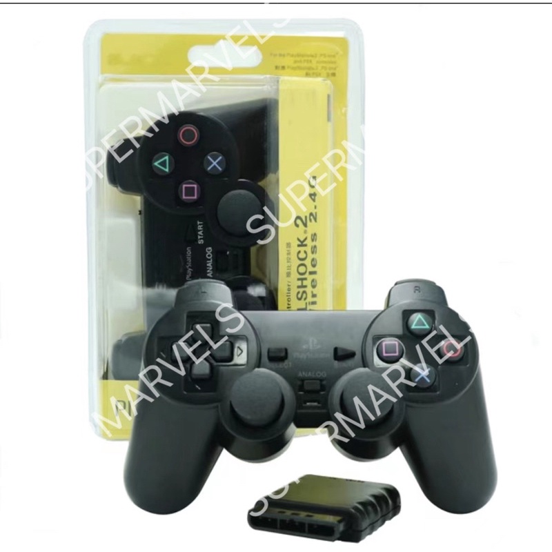 PS2 Wireless Controller analog vibration codeless (Ready Stock)(SUPER ...