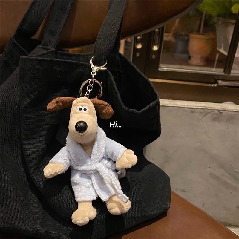 Cartoon Gromit Plush Toy Bathrobe Puppy Plushi Keychain Cute Dog Doll ...