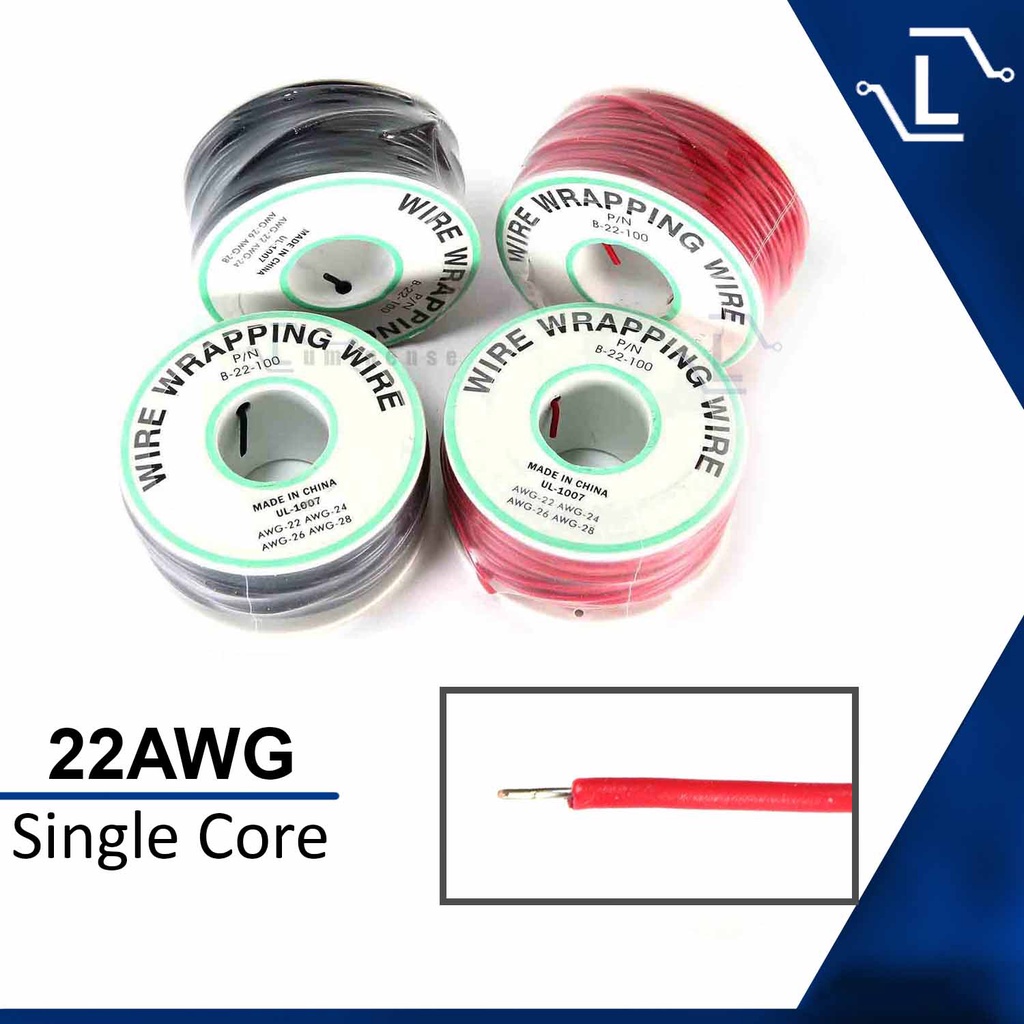 [Luminense] 1 roll OK Wire Cable AWG 22 Wrapping Wire Electronic Jumper Wire | Shopee Malaysia