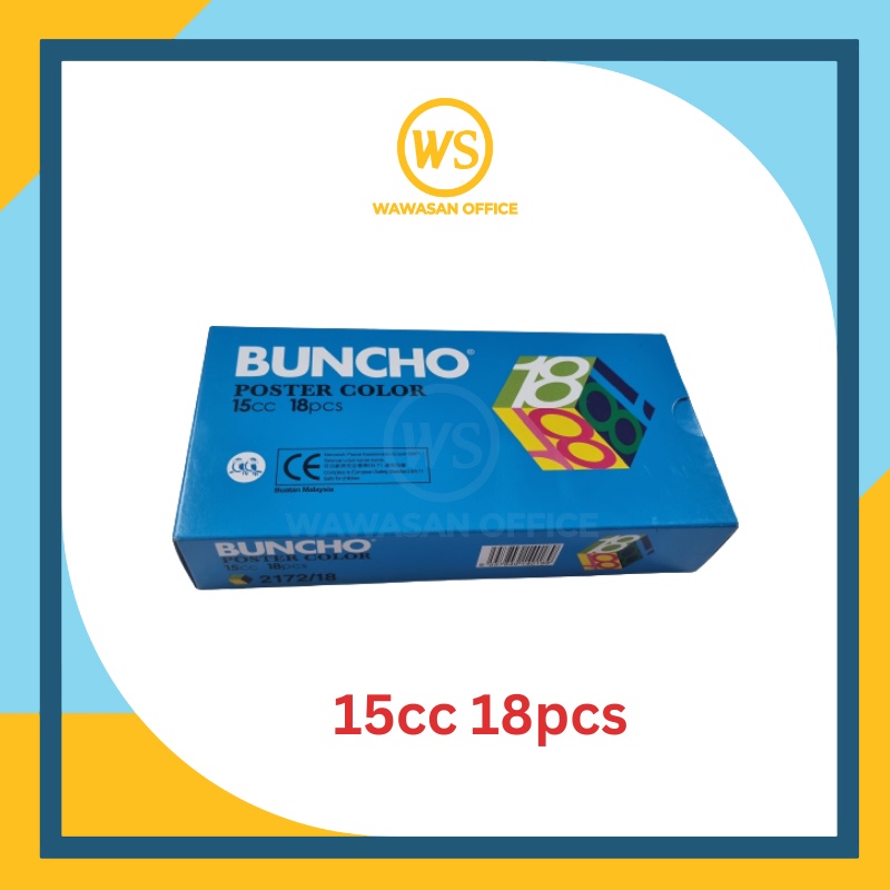 BUNCHO Poster Colour Buncho / Poster Color 15cc (12 Colours / 18 Colours) | Shopee Malaysia