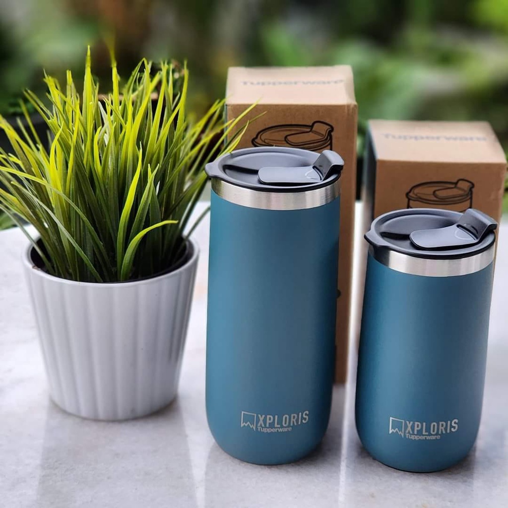 3 Sizes: Tupperware Xploris Flask 350ml/ Xploris 470ml/ 450ml Easy Open Flask hot flask coffee ...