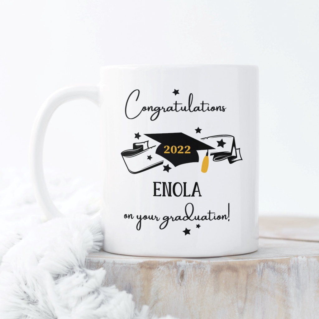 Graduation Coffee Mug with Message Card | Custom Name Course Uni Year ...
