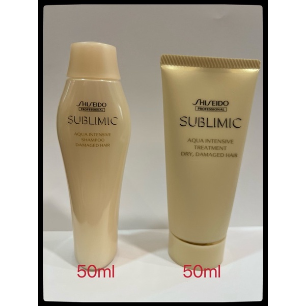 Shiseido Professional Sublimic Aqua Intensive Set 50ml(Aqua Shampoo+Aqua Treatment) | Shopee ...