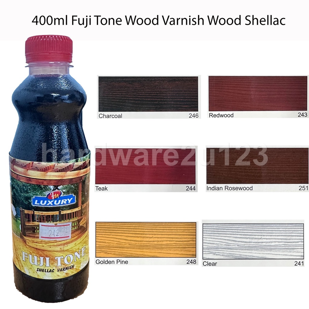 400ml Fuji Tone Wood Varnish Wood Shellac Syelek Kayu 支庄西力油 | Shopee ...