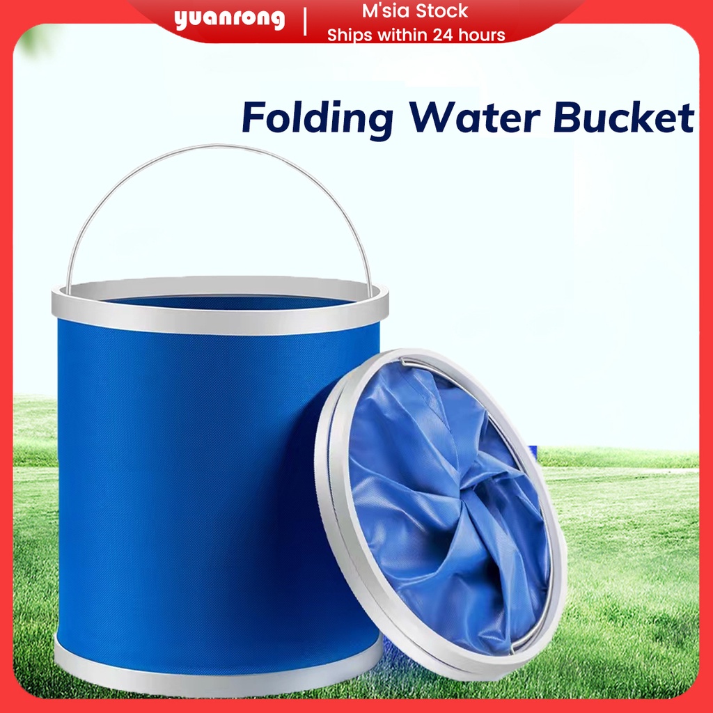 【Local Seller】9L/11L/13L Round Foldable pail water bucket car wash ...