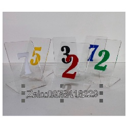 Mica Table Number Cards in Customized Colors, Durable Mica Number Cards ...